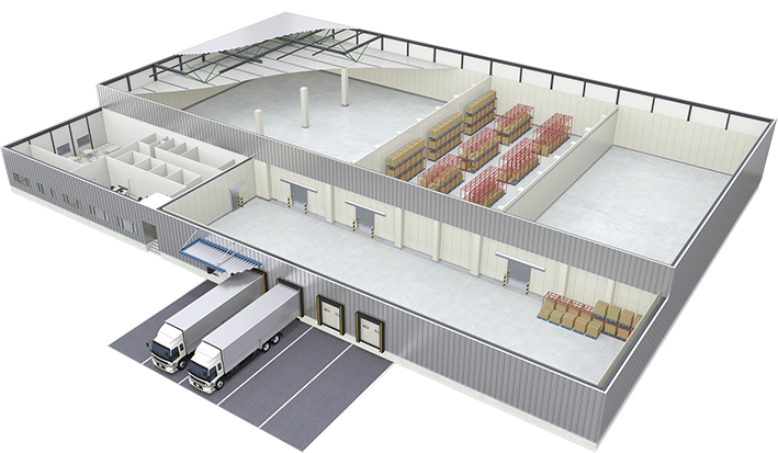 冷蔵・冷凍倉庫 | 製品情報 | 日軽パネルシステム株式会社